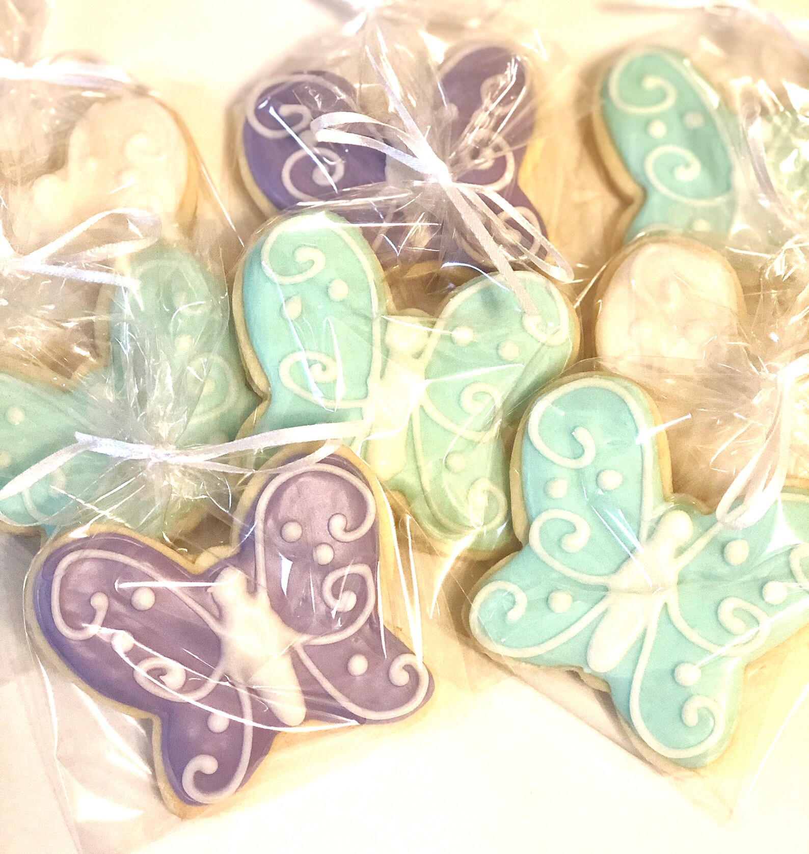Butterfly Sugar Cookies - Handmade Icing- Wedding Cookies- Baby Shower ...