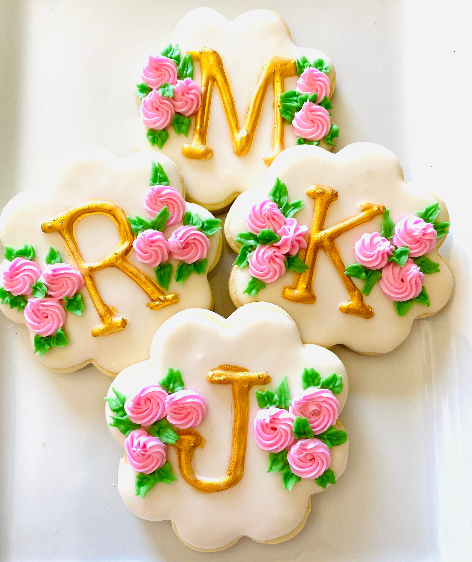 Customized Initial plaque Sugar Cookies handmade icing | Etsy