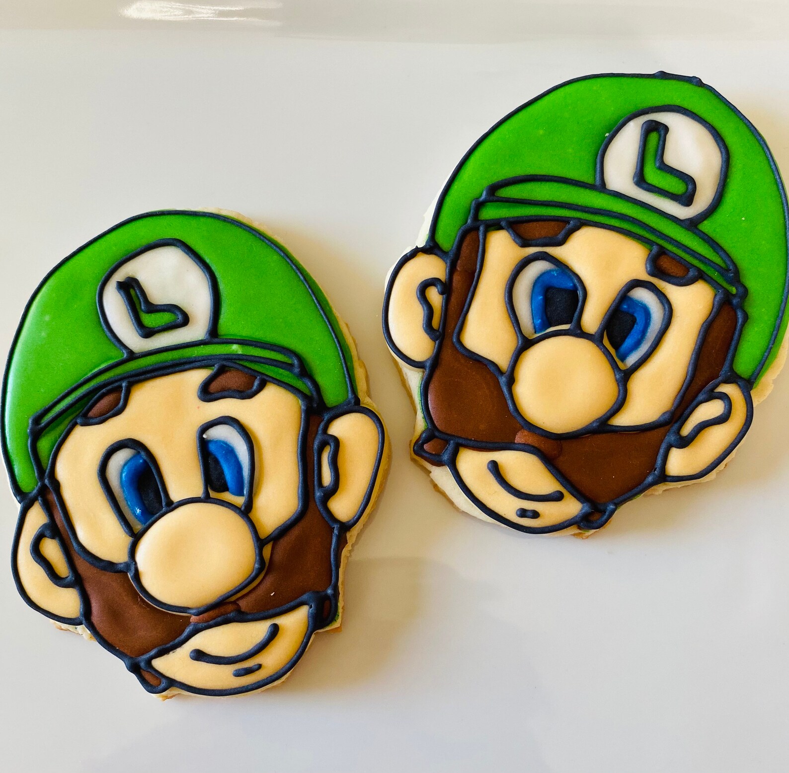 Luigi Sugar Cookie- Perfect for a Birthday Celebration or Party Favors ...