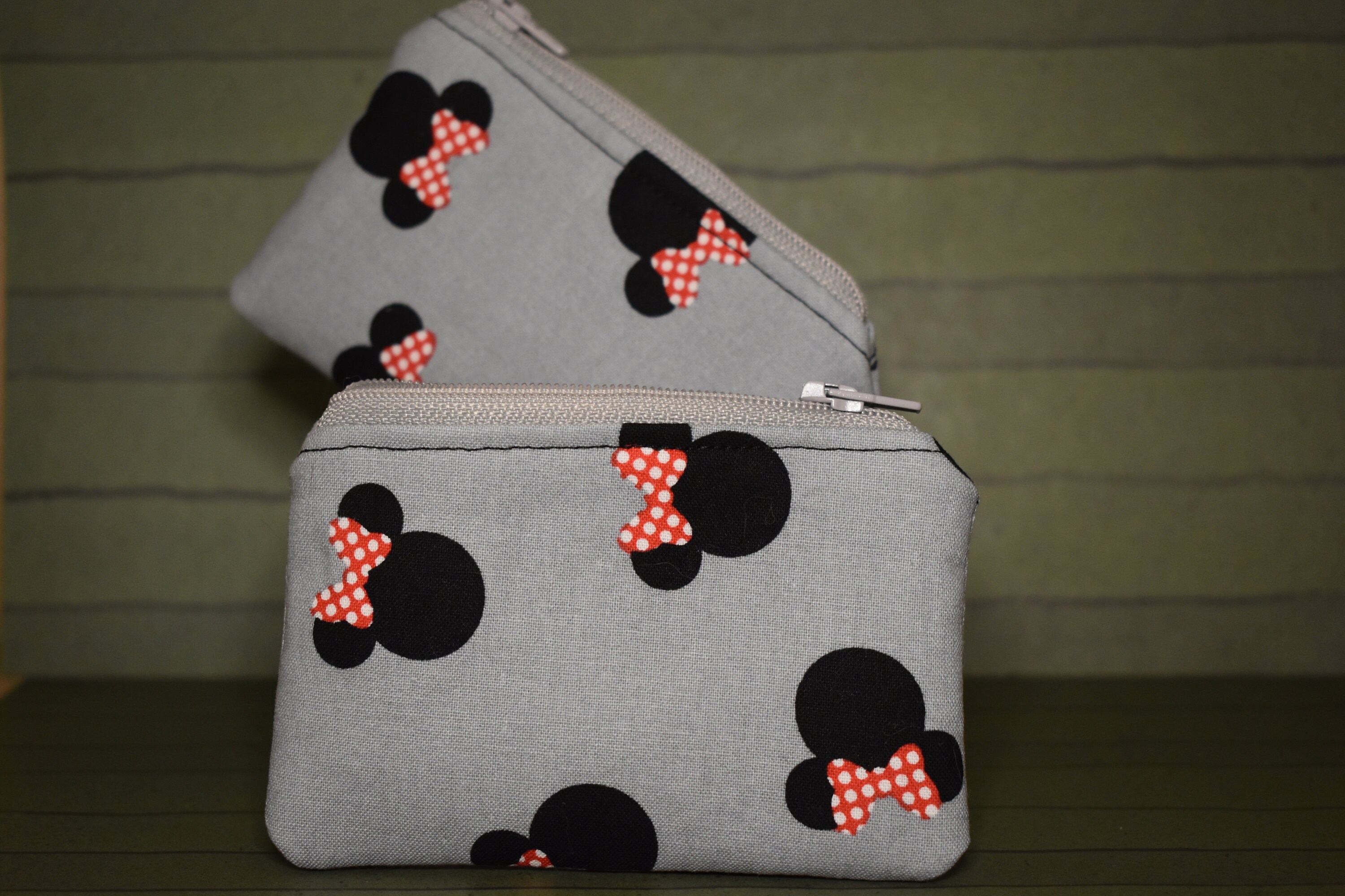 Gray Minnie Mouse Head Coin Purse - Etsy