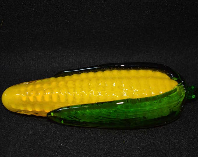 Vintage Murano Glass Corn, Handblown Italian Glass Ear of Corn ...