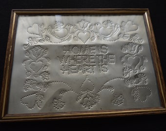 Punched Tin Sign | Etsy