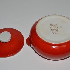 Vintage Hall's Superior Quality Kitchenware Red Bean Pot, Dutch Oven ...