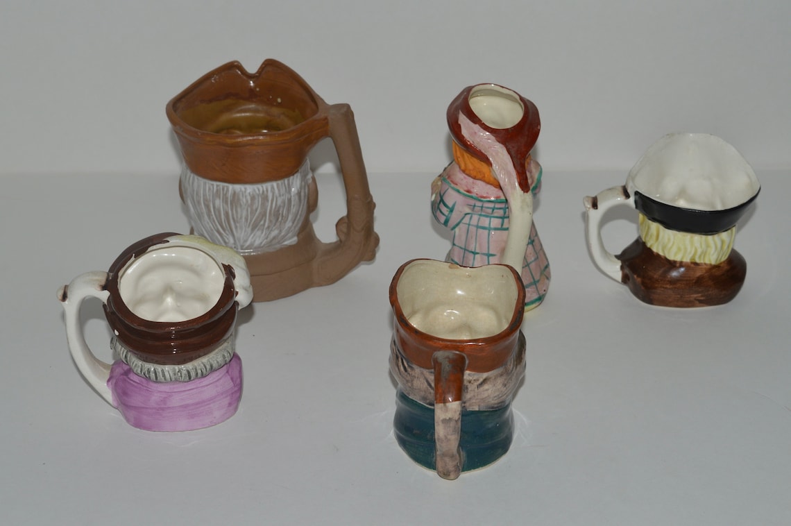 Japan Toby Mugs Toby Face Jugs Hand Painted Face Mugs - Etsy