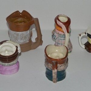 Japan Toby Mugs, Toby Face Jugs, Hand Painted Face Mugs, Ceramic Toby ...