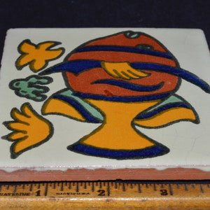 Vintage Tropical Fish Tile, Decorative Tile Trivet, Aquatic Decor Tile ...
