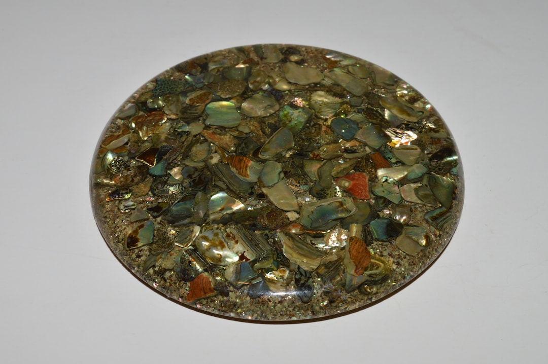 Vintage Plympton's Resin Trivet, Plympton's Genuine Abalone Made in ...