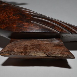 Vintage Wooden Roadrunner Sculpture, Ironwood Folk Art Carving, Rustic ...