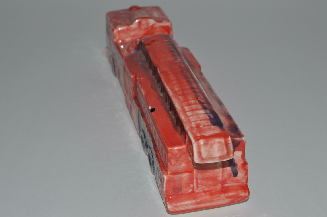 Fire Engine Figurine Red Fire Ladder Truck Firefighter Gift | Etsy