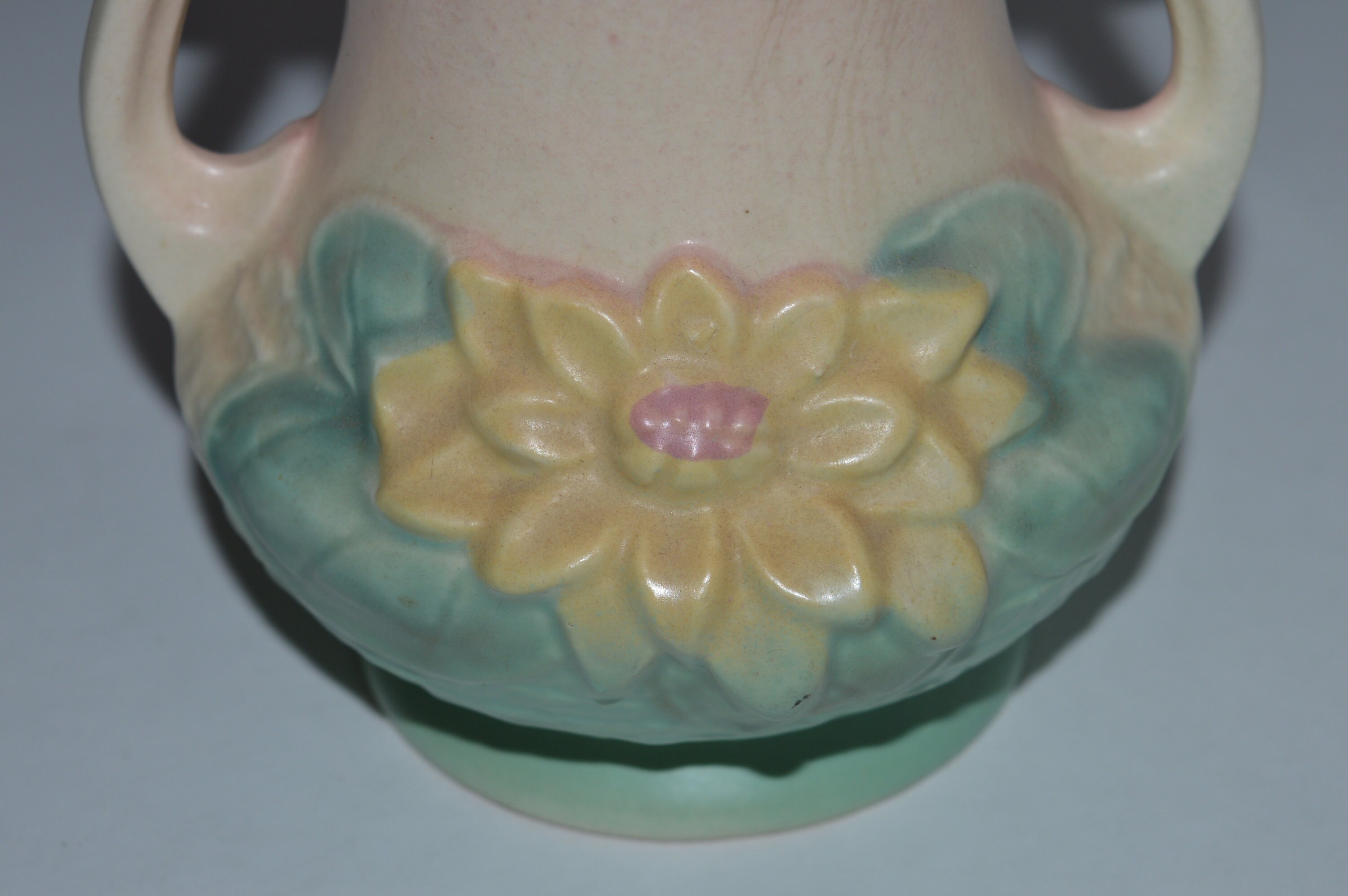 Hull Pottery Vase Pink and Green Floral Pottery Clay Vase | Etsy