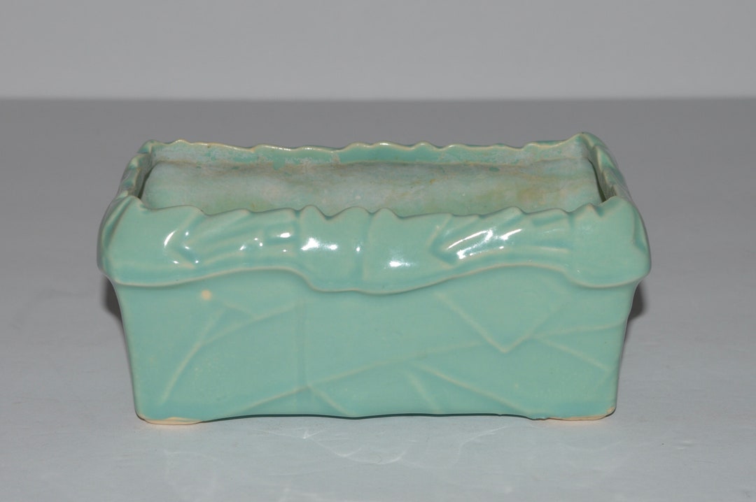 Mccoy Aqua Pottery Planter, Mccoy Vintage 1940s Bulb Planter, Turquoise ...