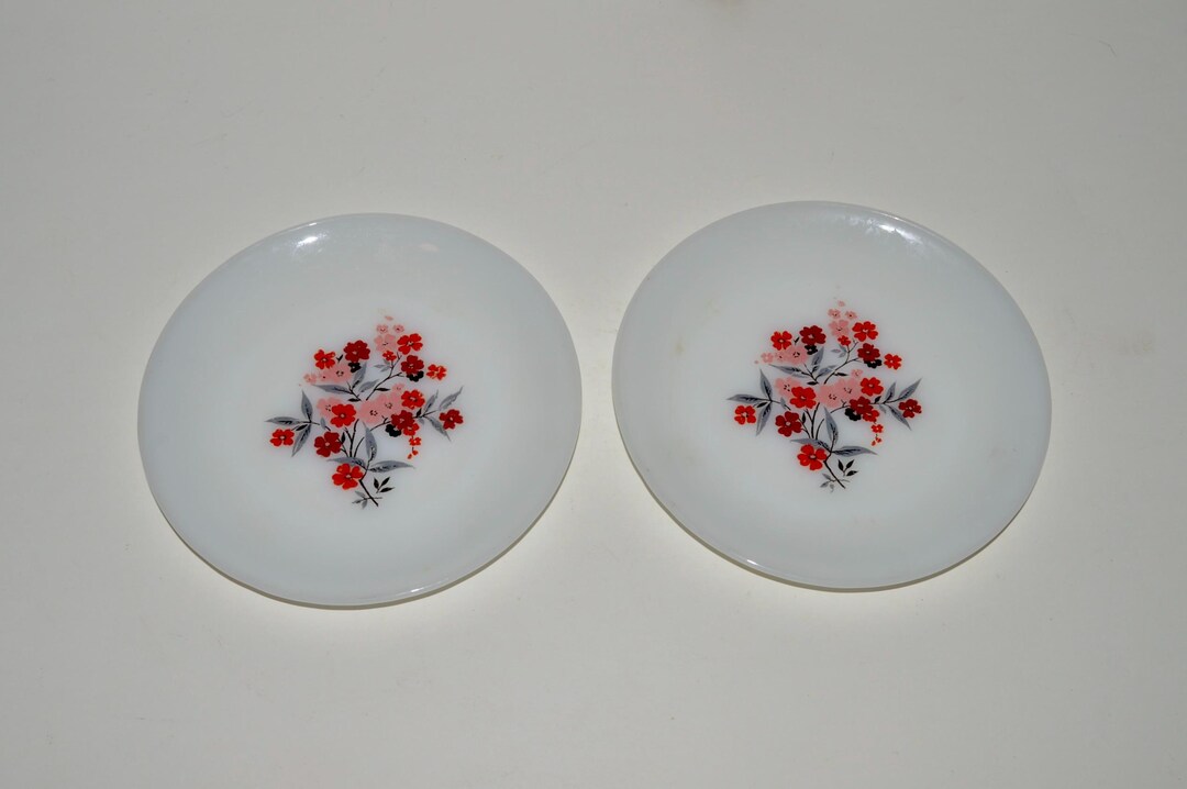 Fire King Primrose Plates, Set of 2 Vintage Anchor Hocking Fire King ...