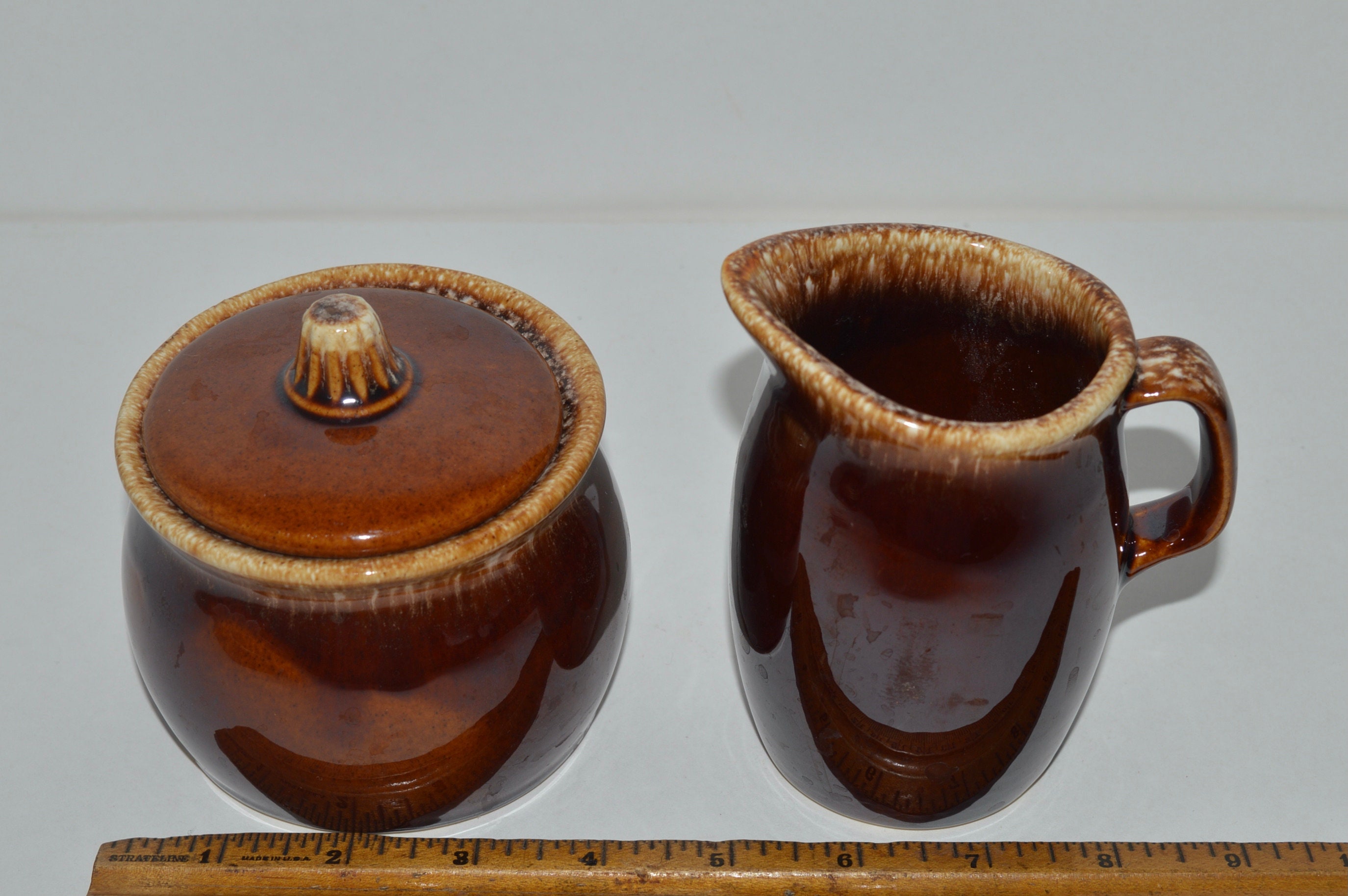 Hull Pottery Brown Drip Tea Set Hull Crestine Pottery Brown | Etsy