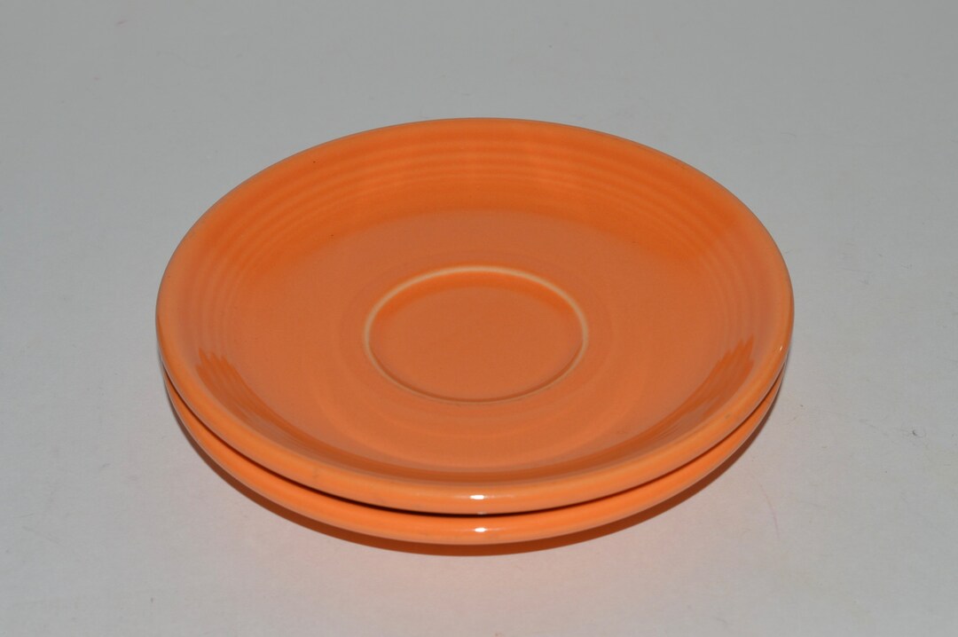 Fiesta Orange Saucers, Homer Laughlin Fiesta, Vintage Fiestaware ...