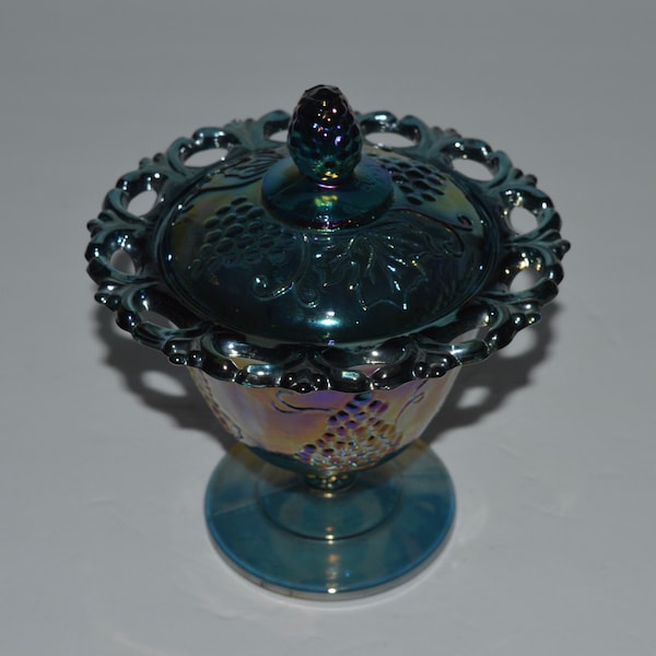Carnival Glass Candy Dish - Etsy