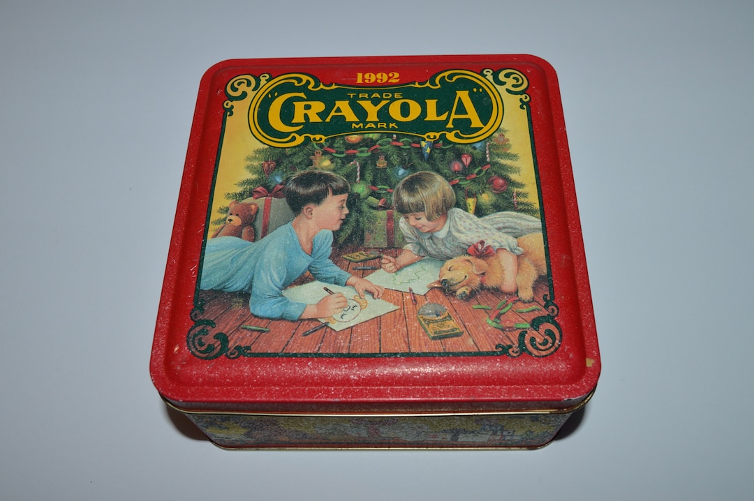 Crayola Crayon Tin, 1992 Crayola Collectible Tin, Vintage Tin With ...