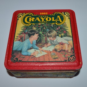 Crayola Crayon Tin, 1992 Crayola Collectible Tin, Vintage Tin With ...