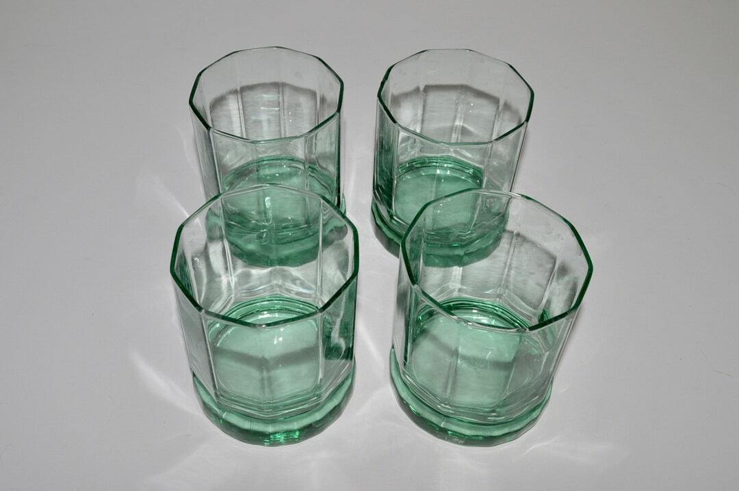 Vintage Anchor Hocking Essex 10 Panel Bar Glasses, Anchor Glass Barware ...