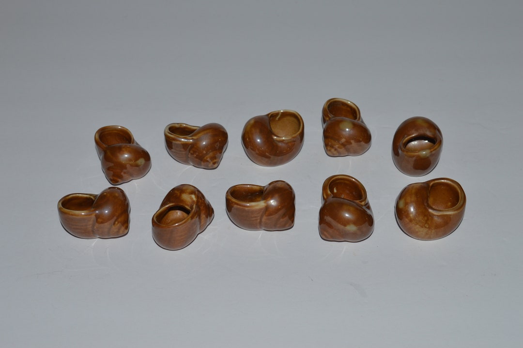 Ceramic Escargot Shells, Vintage Snail Serving Shells, Ceramic ...