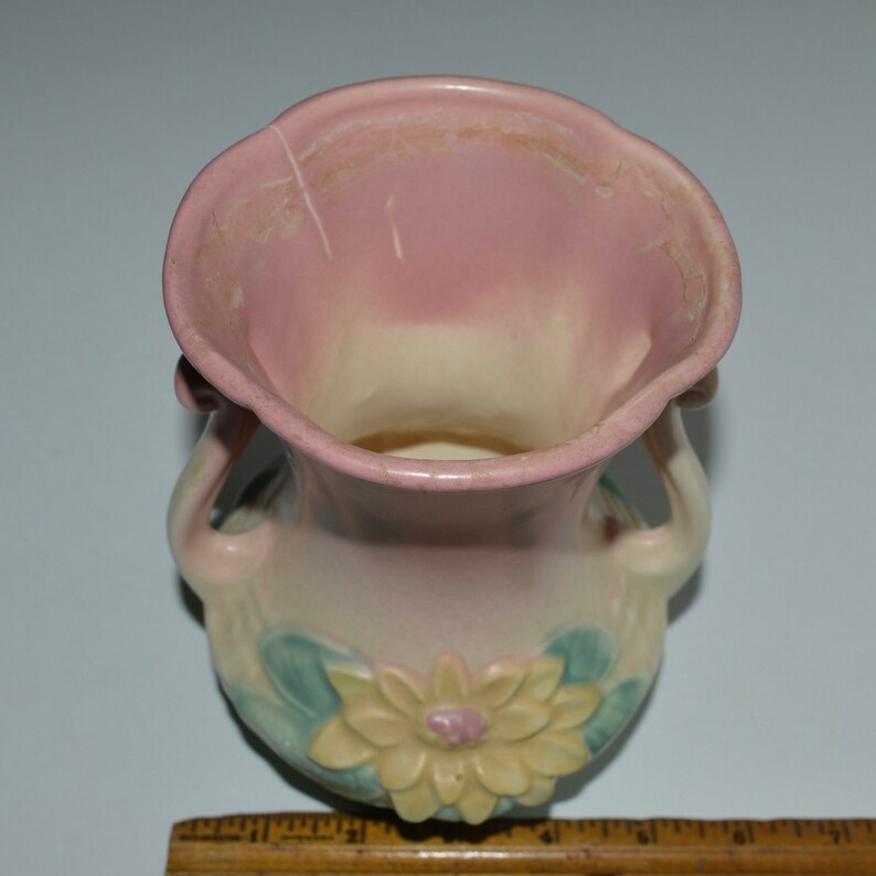 Hull Pottery Vase Pink and Green Floral Pottery Clay Vase | Etsy