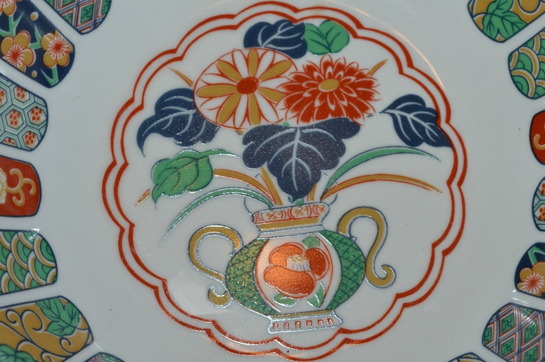 Arita Imari Fan Pattern Shallow Bowl or Charger Hand Painted - Etsy