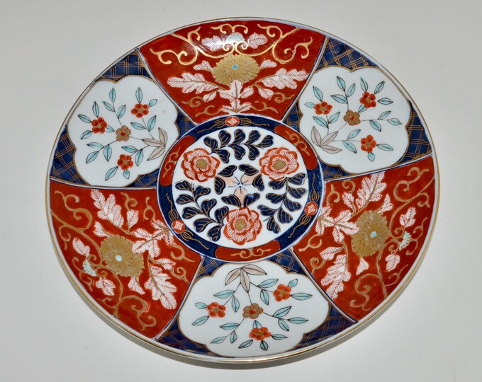 Vintage Gold Imari Plate for Wall Hanging, Hand Painted Imari ...