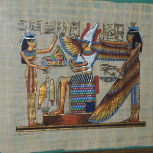 Egyptian Papyrus Picture, Framed Papyrus Painting, Signed Egyptian Art ...