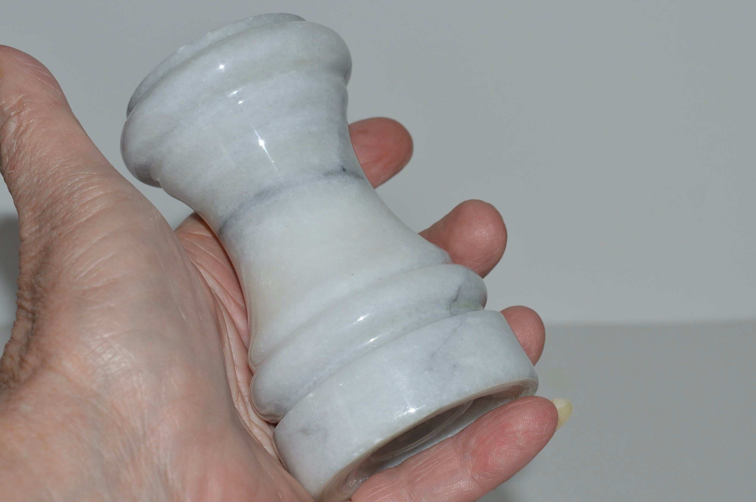 Marble Salt and Pepper Stone Salt Shaker Set Vintage White - Etsy