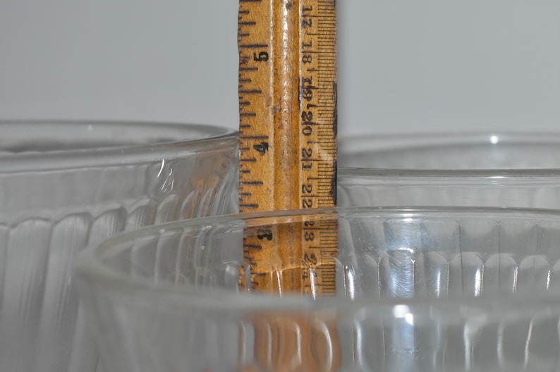 Pyrex Mixing Bowl Set, Pyrex Clear Ribbed Glass Nesting Bowls, Set of 3 ...
