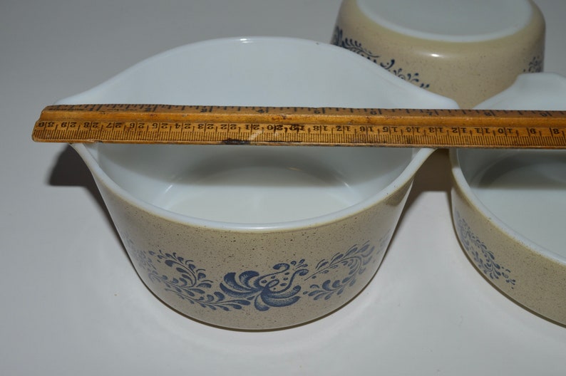 Pyrex Bake Serve Store Set Pyrex Homestead Blue on Beige - Etsy