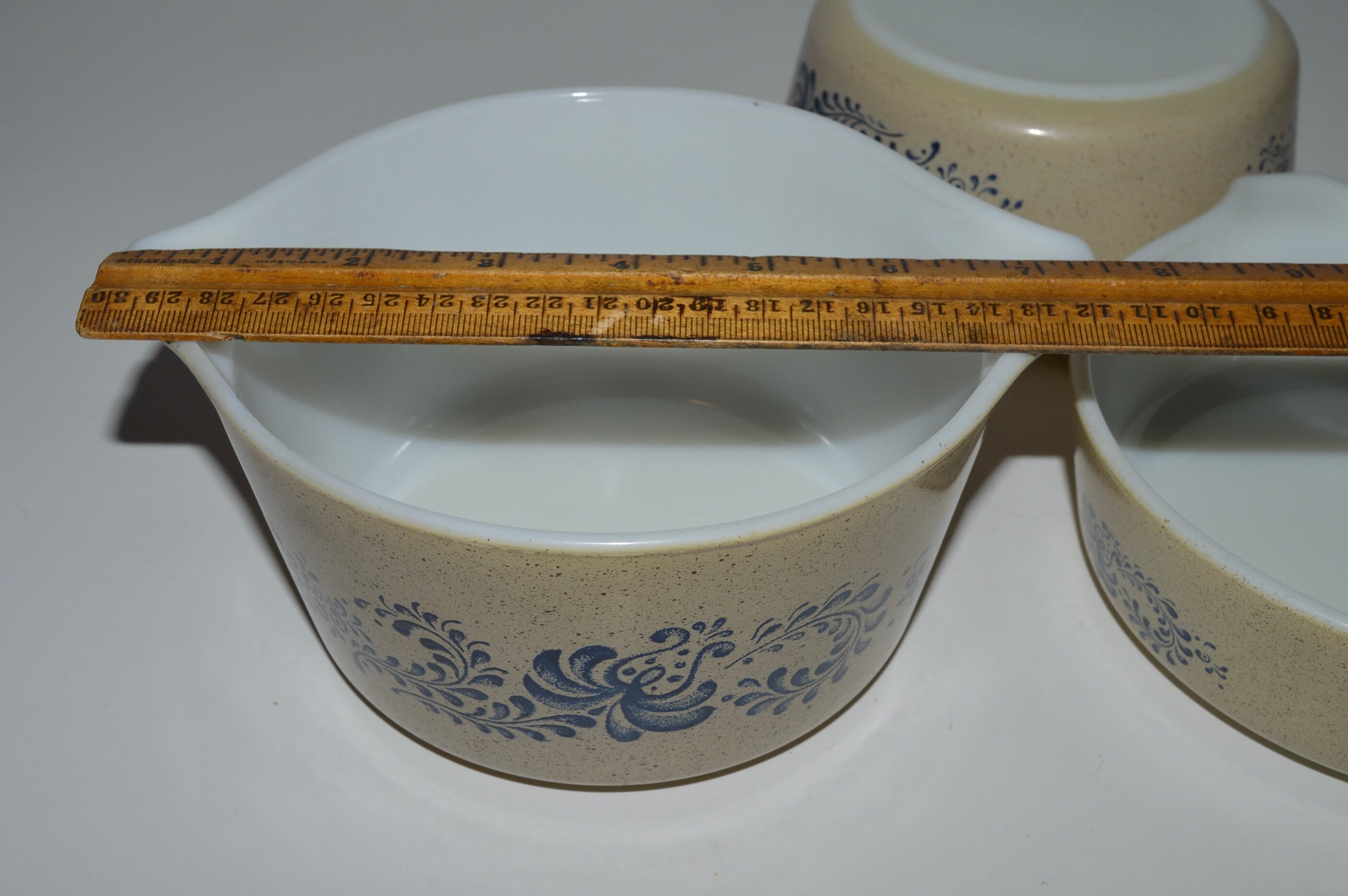 Pyrex Bake Serve Store Set Pyrex Homestead Blue on Beige - Etsy