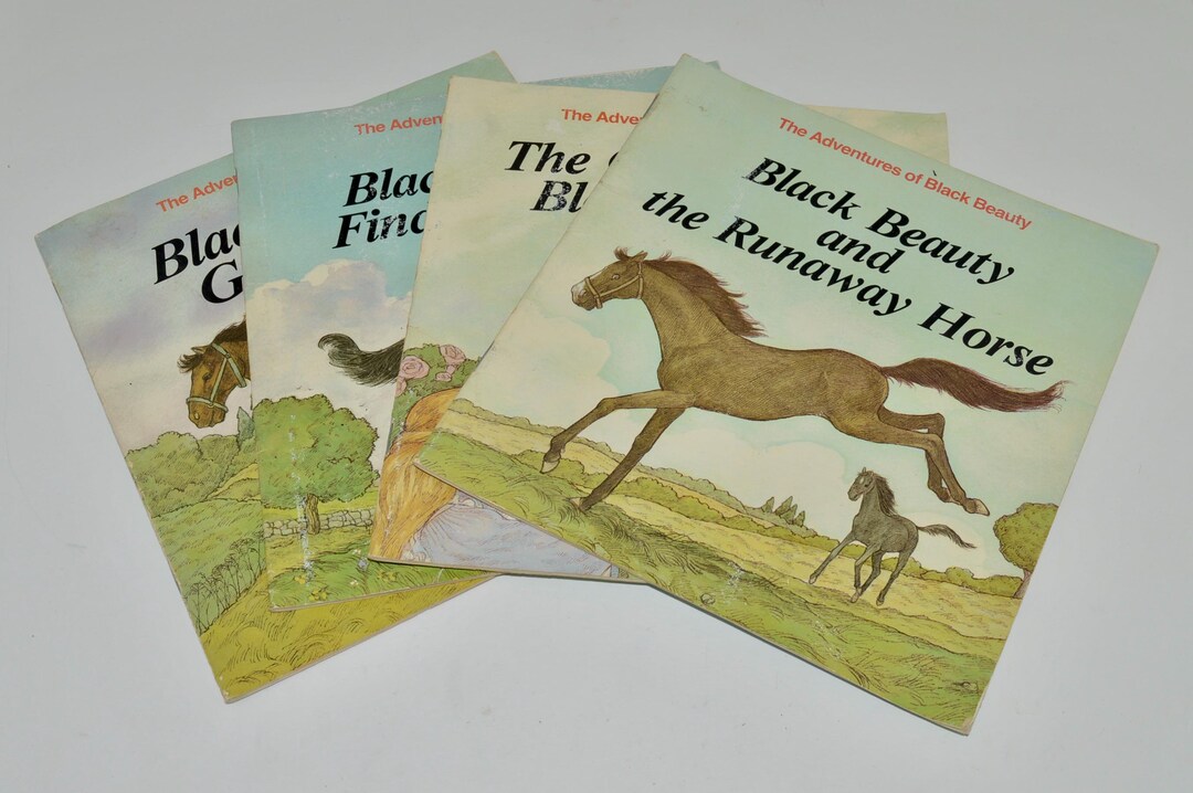 Black Beauty Story Books, Lot of 4 Illustrated Children's Books, 1980s ...