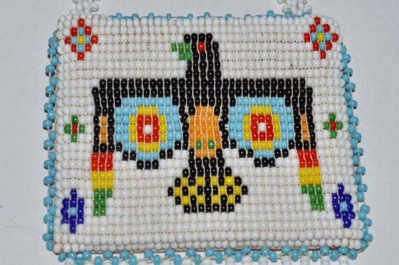 Beaded Thunderbird Necklace, Native Design Thunderbir… - Gem