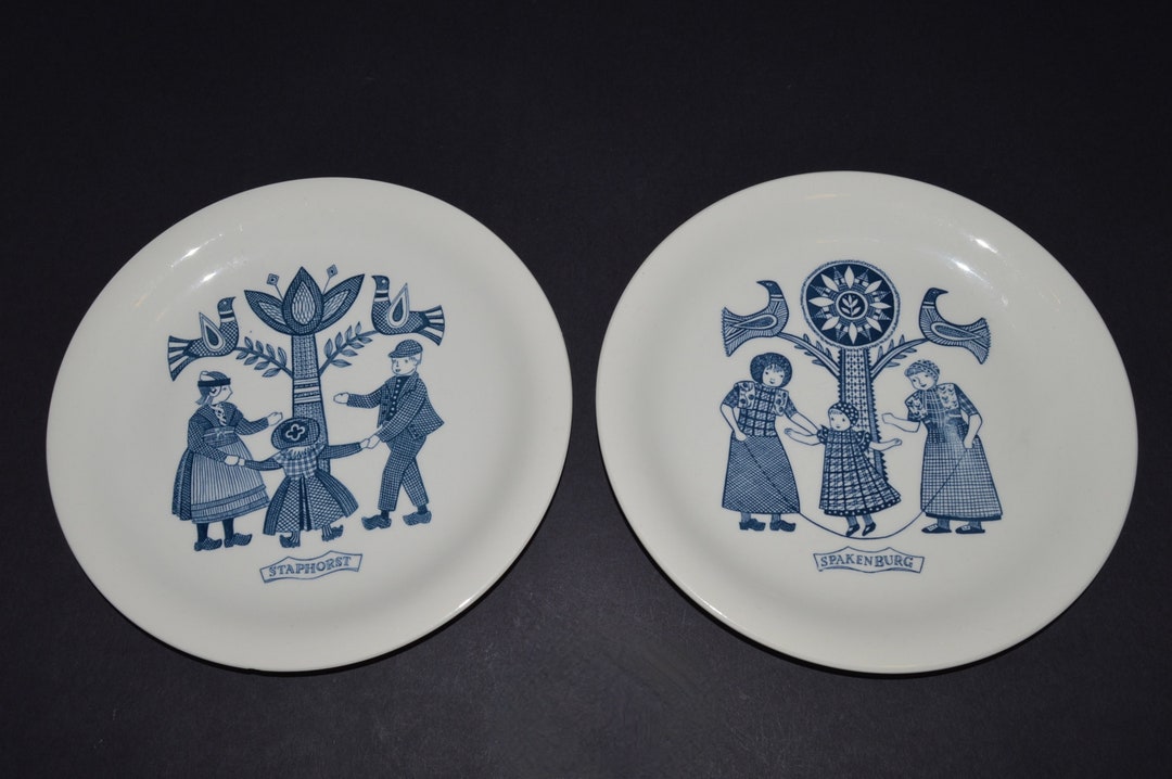 Vintage Royal Sphinx Staphurst Holland Plates, Delft Type Dutch Plates ...