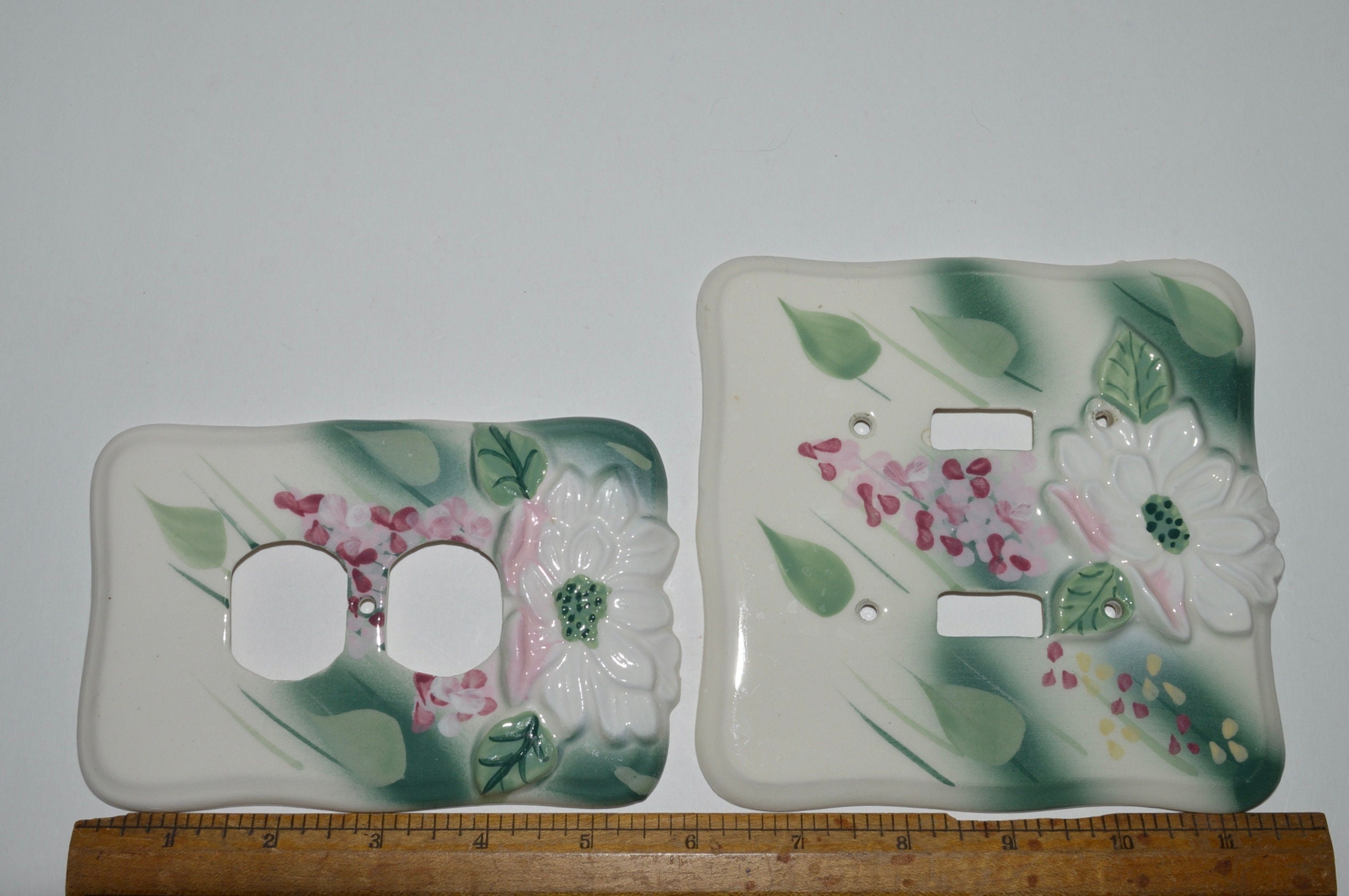 Vintage Porcelain Light Switch Plate and Outlet Cover Green - Etsy