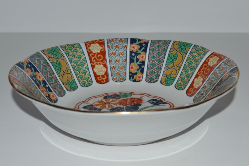 Arita Imari Fan Pattern Shallow Bowl or Charger Hand Painted - Etsy
