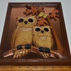Coppercraft Guild Owl Wall Hanging, Owls on Branch, Retro Owl Decor ...