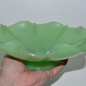 Fenton Jade Footed Candy Dish, Fenton Jadeite Pedestal Dish, Early ...