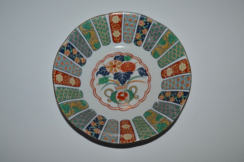 Arita Imari Fan Pattern Shallow Bowl or Charger Hand Painted - Etsy