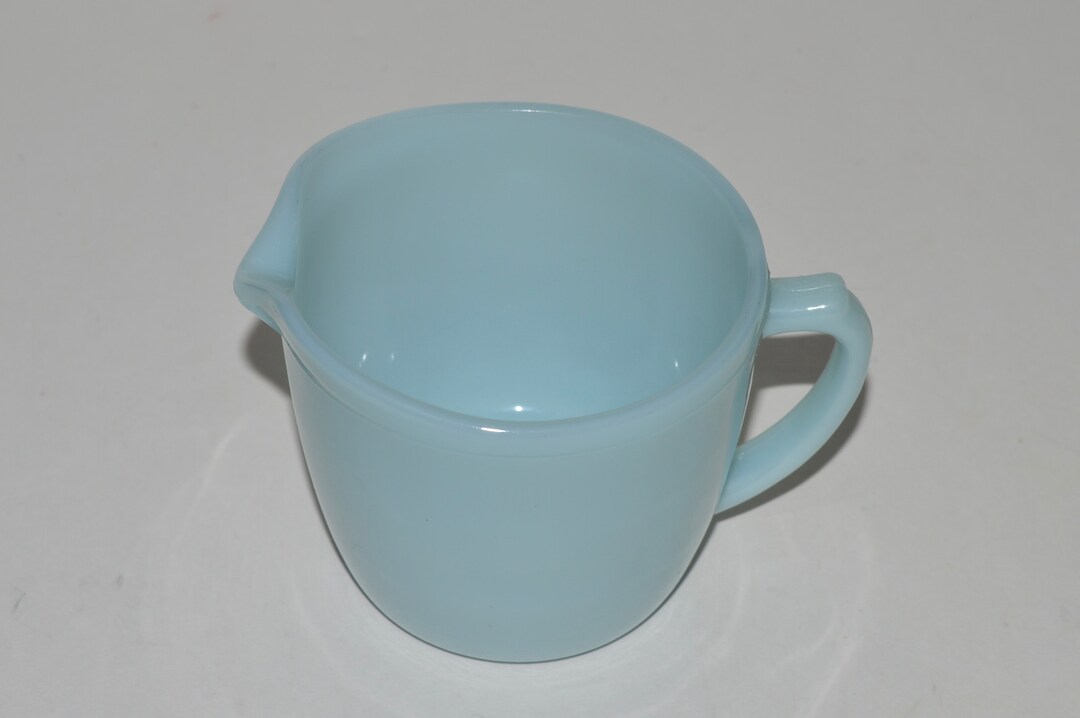 Vintage Fire King Delphite Blue Glass Creamer, 1950s Collectible Glass ...