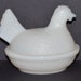Indiana Glass Hen on Nest, Milk Glass Hen, HON Trinket Dish, White ...