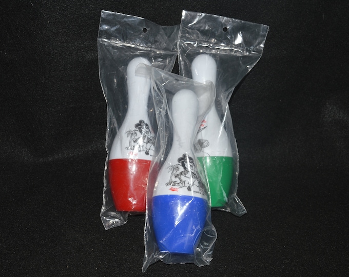 Jolly Wally Bowling Pin Banks, Set of 3 Vintage Plastic Piggy Banks ...