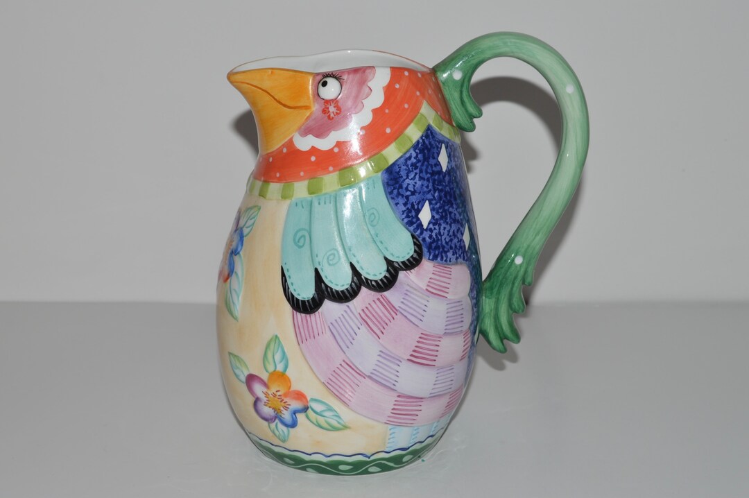 Fitz and Floyd Bird Pitcher Whimsical Design Fitz & Floyd - Etsy