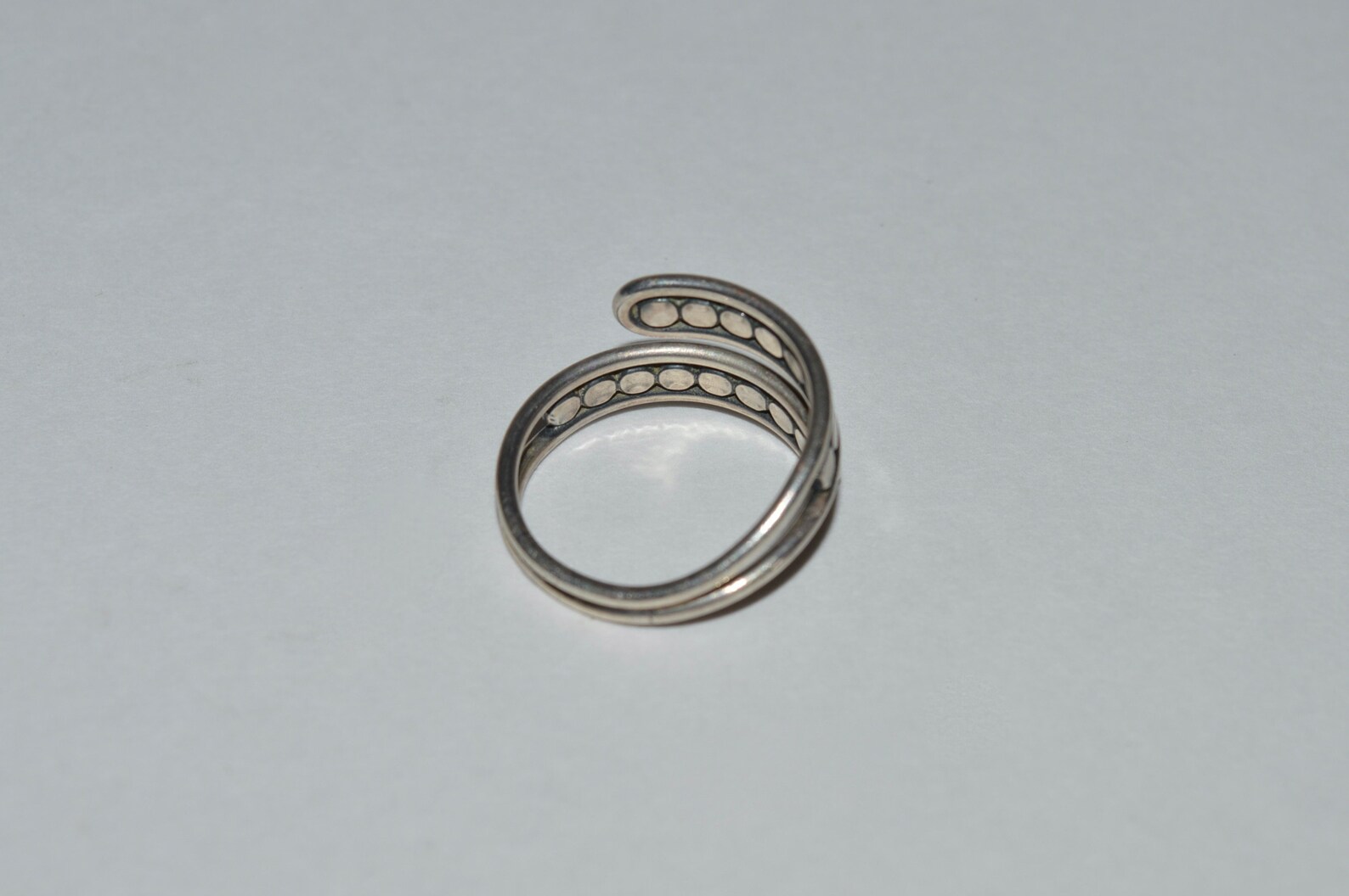 Vintage Sterling Modernist Ring, Mid Century Modern Sz 7.75 Wraparound ...