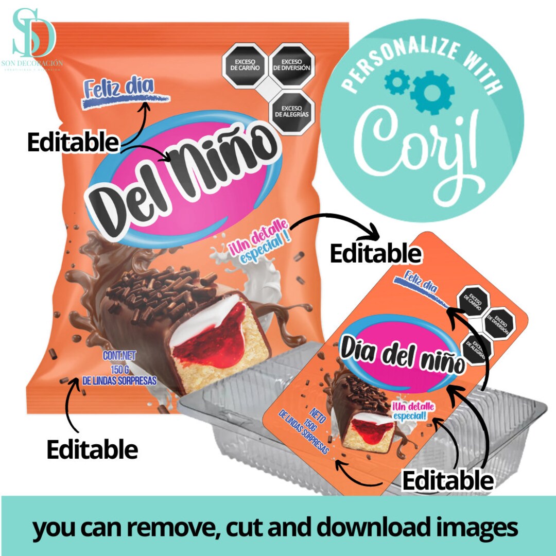 Editable Chip Bag and Cap GANSITO Template Easy Editing With CORJL - Etsy
