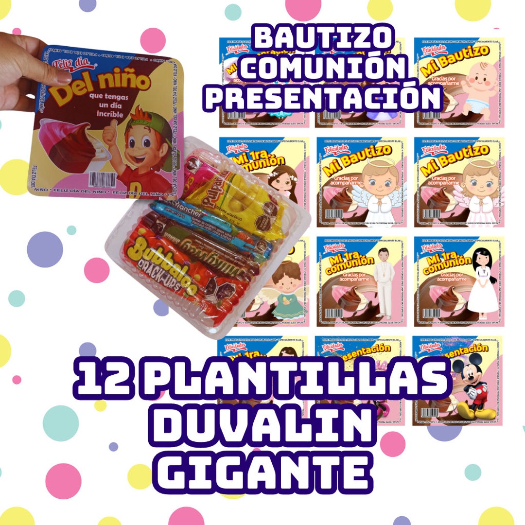 12 Plantillas Duvalin comunión, bautizo, presentación, PNG, Duvalin ...