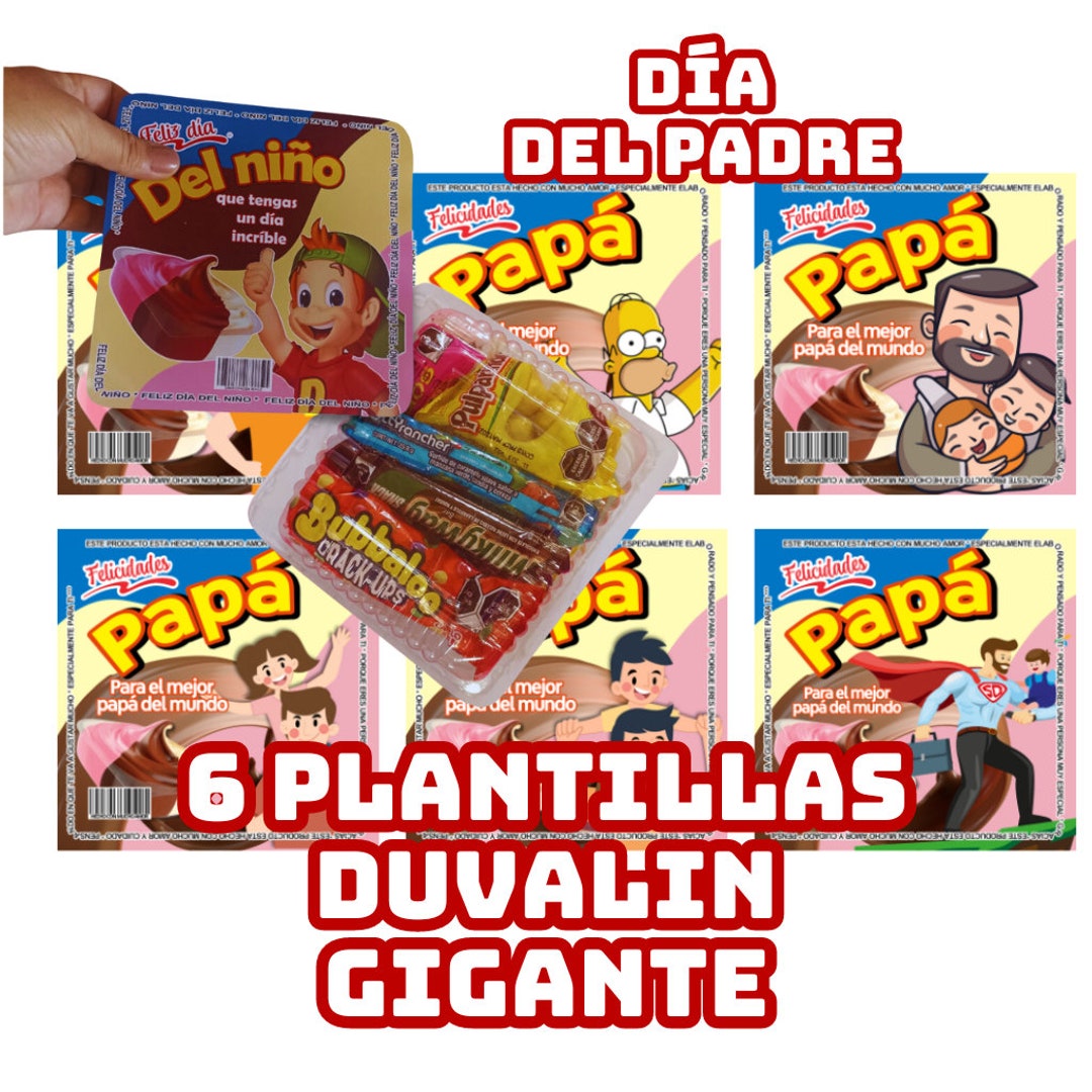 6 Father's Day Duvalin Templates, Giant Duvalin, Print, Cut and Paste ...