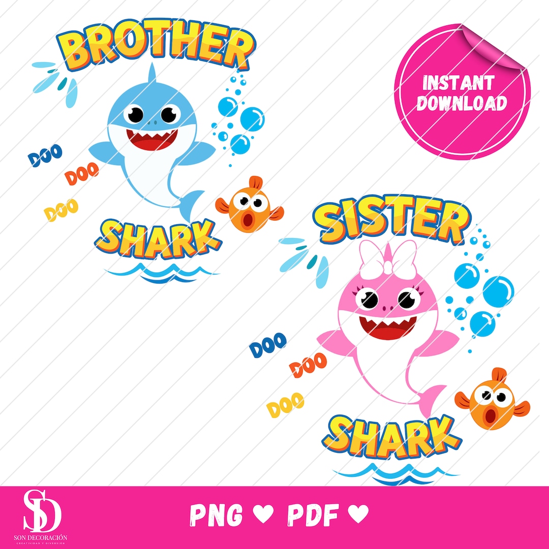 Shark Sister, Shark Brother, Shark Family, Shark Shirts, Funny Shark ...