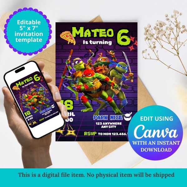 Ninja Turtle Birthday - Etsy