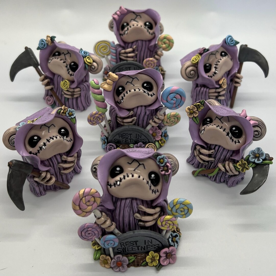 Pastel Grim Reaper All Day Eerie Day Miny Tonster Sculpture - Etsy